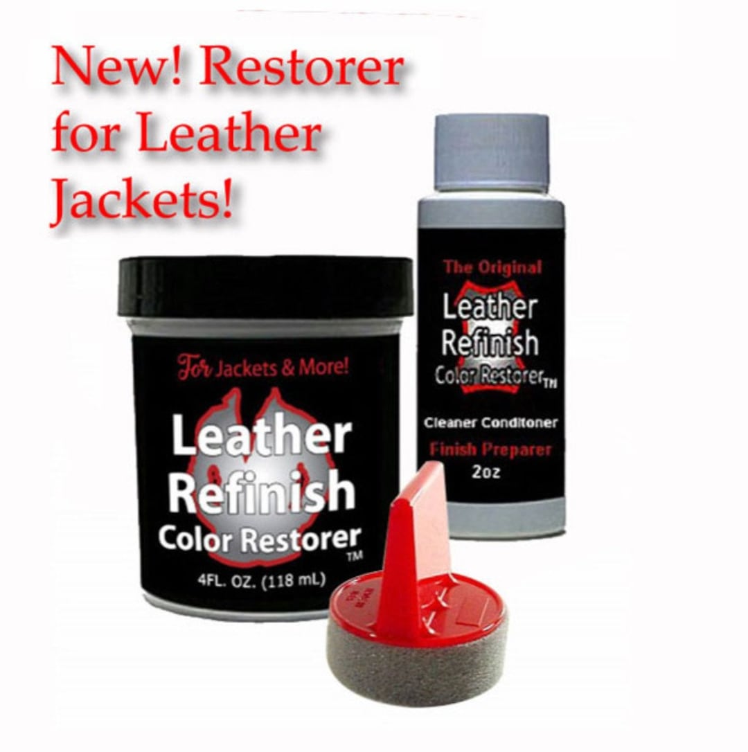 Black 4 Oz Refinish a Jacket Kit - Leather Refinish Color Restorer We ...
