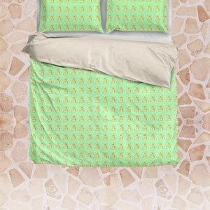 Bunny Rabbits Design 1 Bedding Set With Duvet Cover and 2 Pillow Cases ...