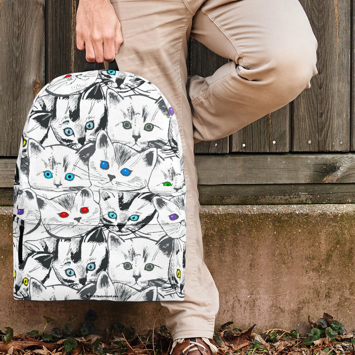 Cat Backpack for Kids Teens and Adults Cats Galore Design - Etsy