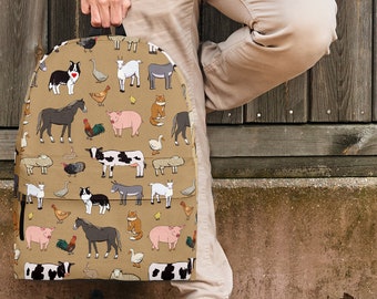 Farm Animals Design 1 Backpack for Kids Teens and Adults | Etsy
