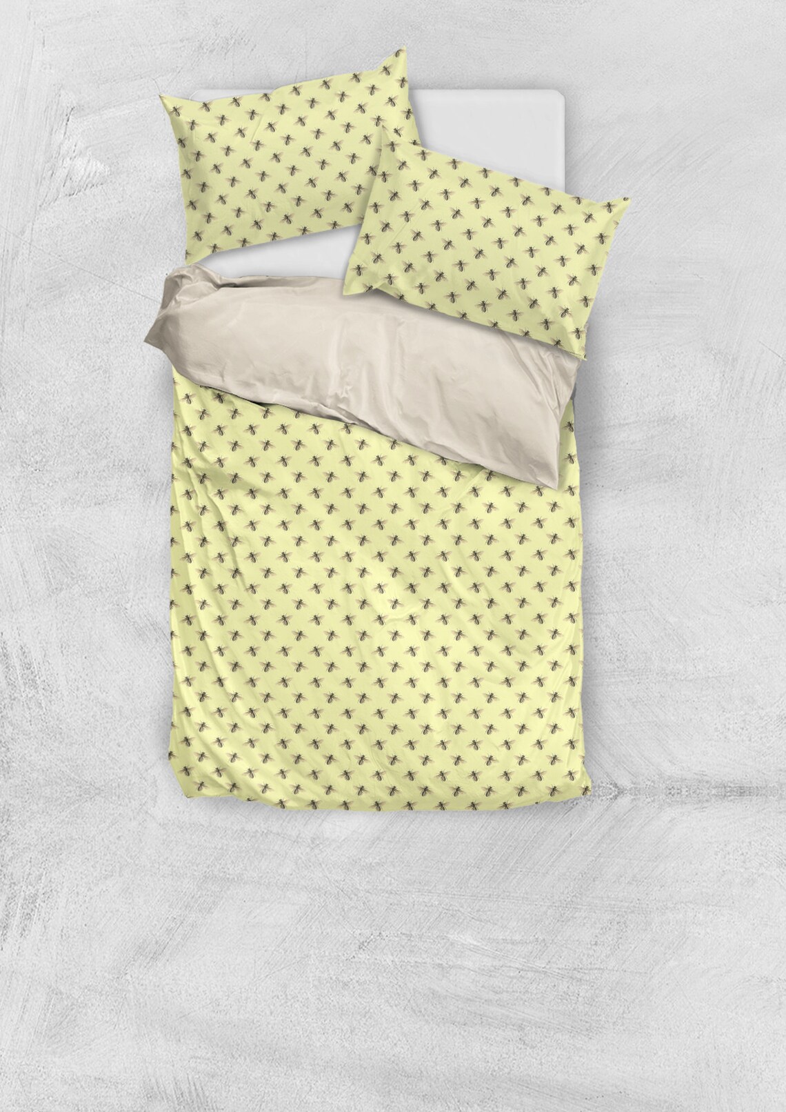 Honey Bees Design 1 Bedding Set With Duvet Cover And 2 Pillow | Etsy