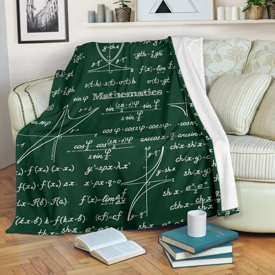 Mathematica Design 1 Fleece Throw Blanket green Great Gift for ...