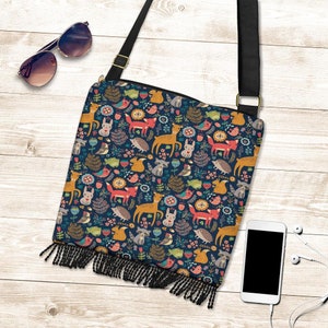 Wildlife Collection Forest Animals Cross-body Boho Handbag - Etsy