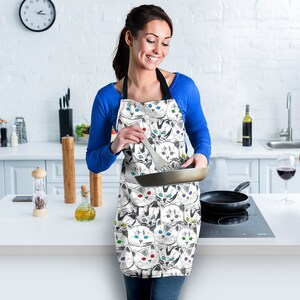 Cats Galore Cooking Apron white Perfect Gift for All Cat Lovers Who ...