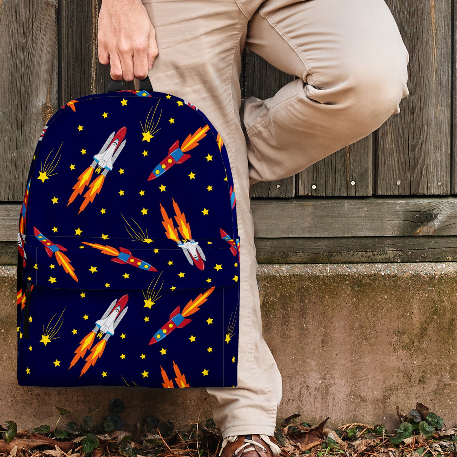 Space Rockets Backpack for Kids Teens and Adults design 1 - Etsy