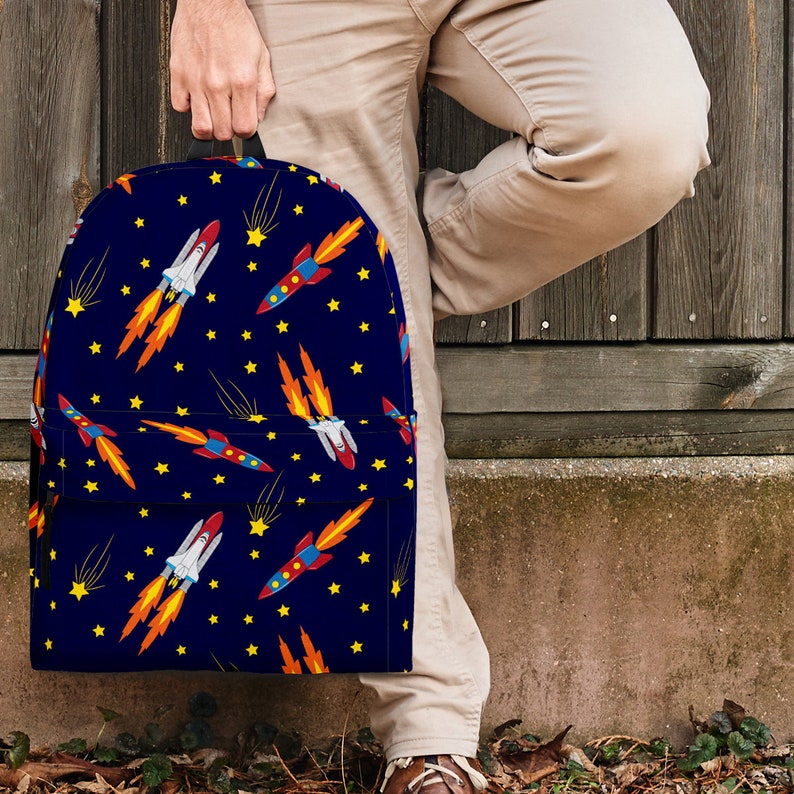 Space Rockets Backpack for Kids Teens and Adults design 1 - Etsy