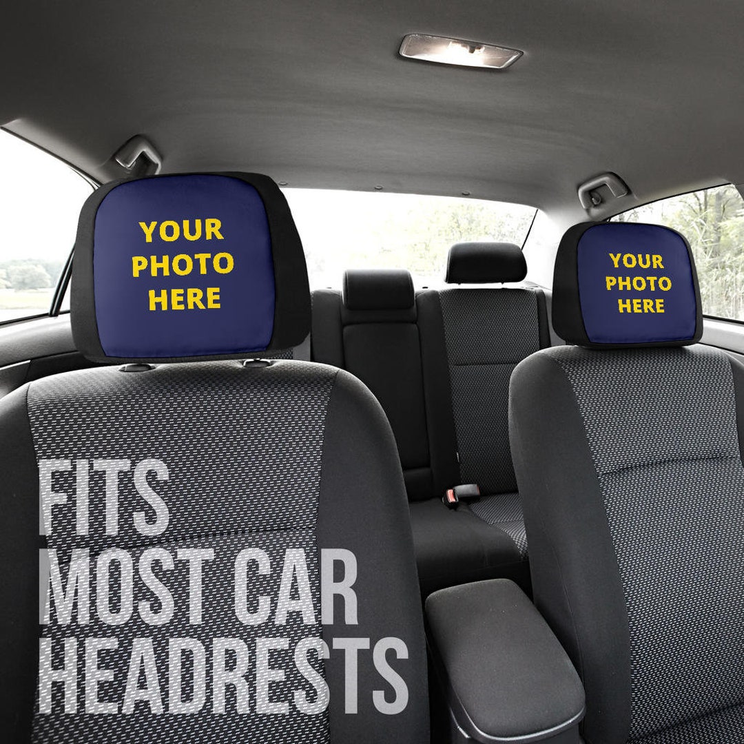 Personalized Pair of Headrest Covers Using Your Own Photo or Design ...