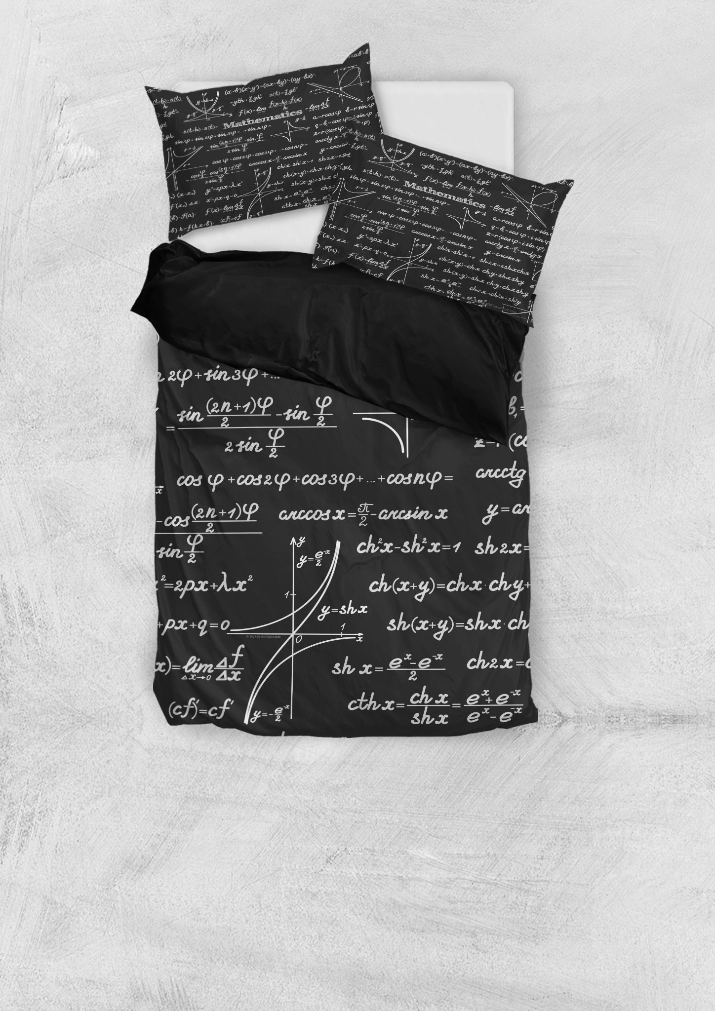 Mathematica Design 1 Bedding Set With Duvet Cover And 2 | Etsy