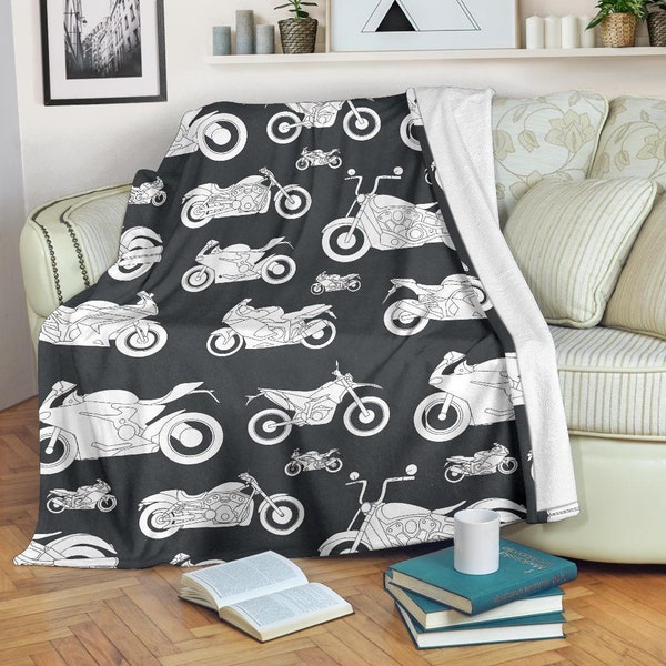 Motorcycle Blanket - Etsy