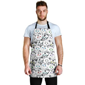 Cats Galore Cooking Apron white Perfect Gift for All Cat Lovers Who ...