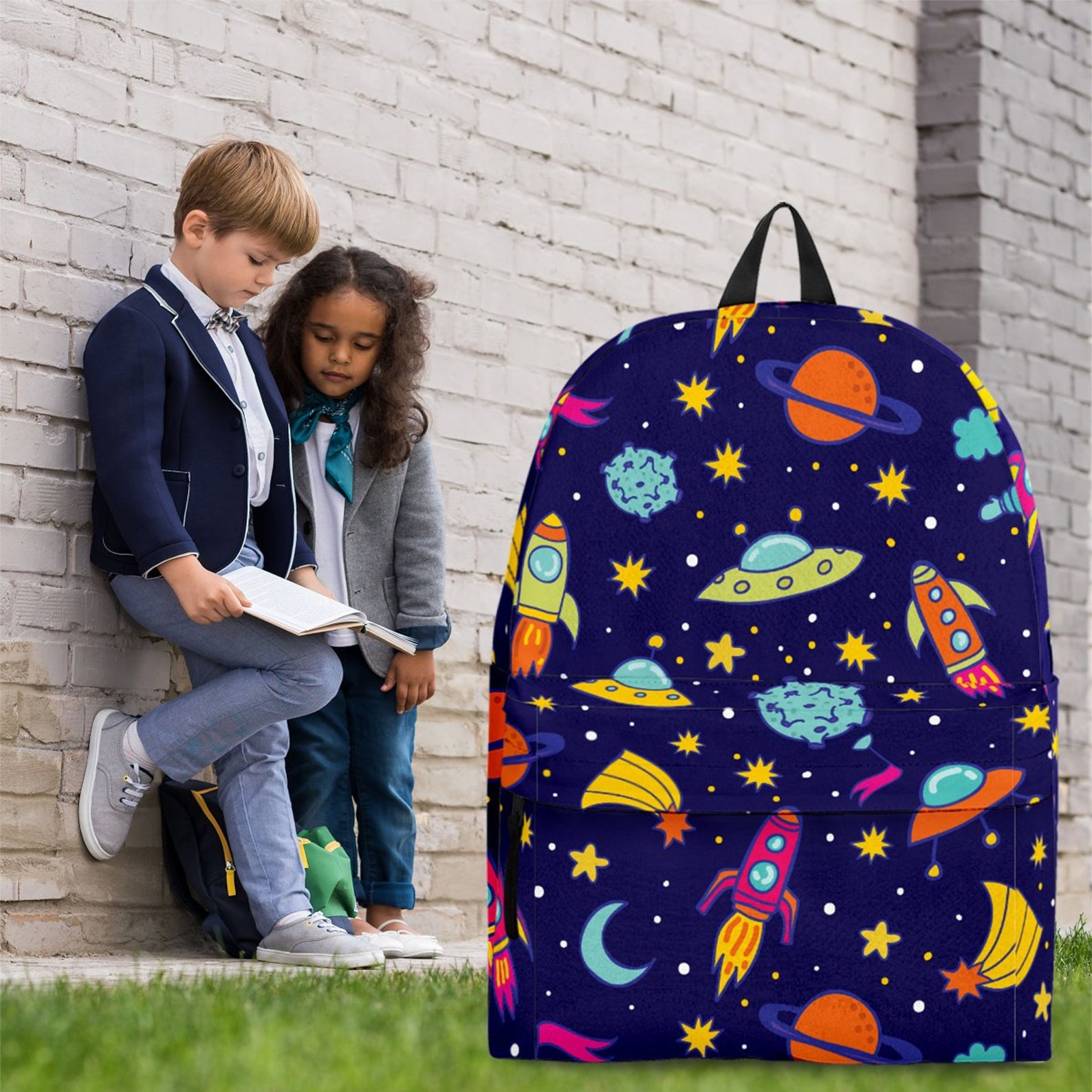 Outer Space Backpack for Kids Teens and Adults design 2 - Etsy