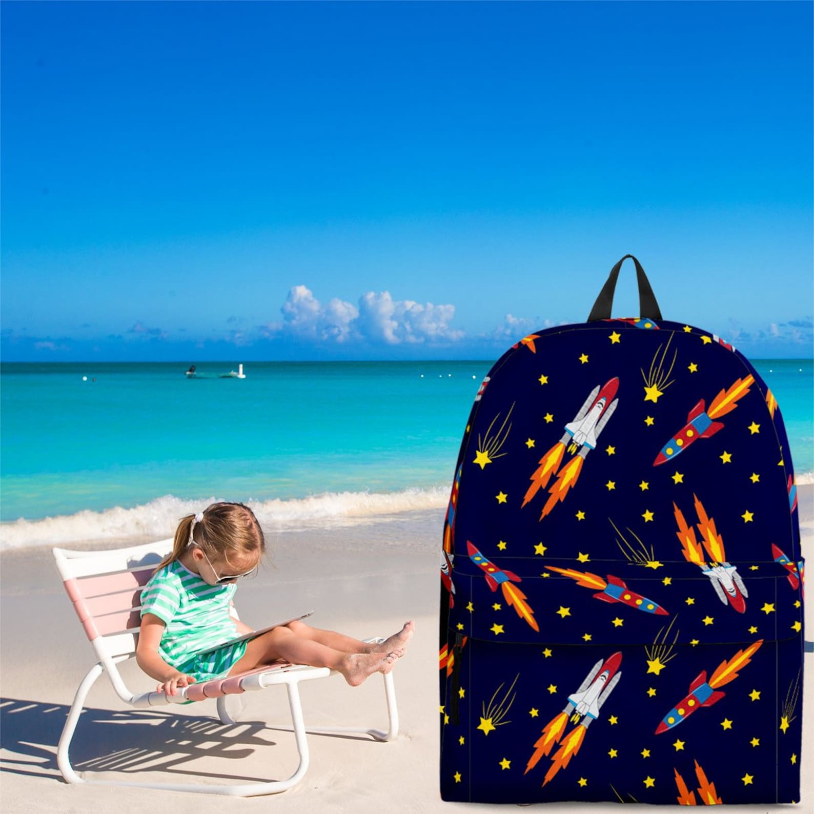 Space Rockets Backpack for Kids Teens and Adults design 1 - Etsy