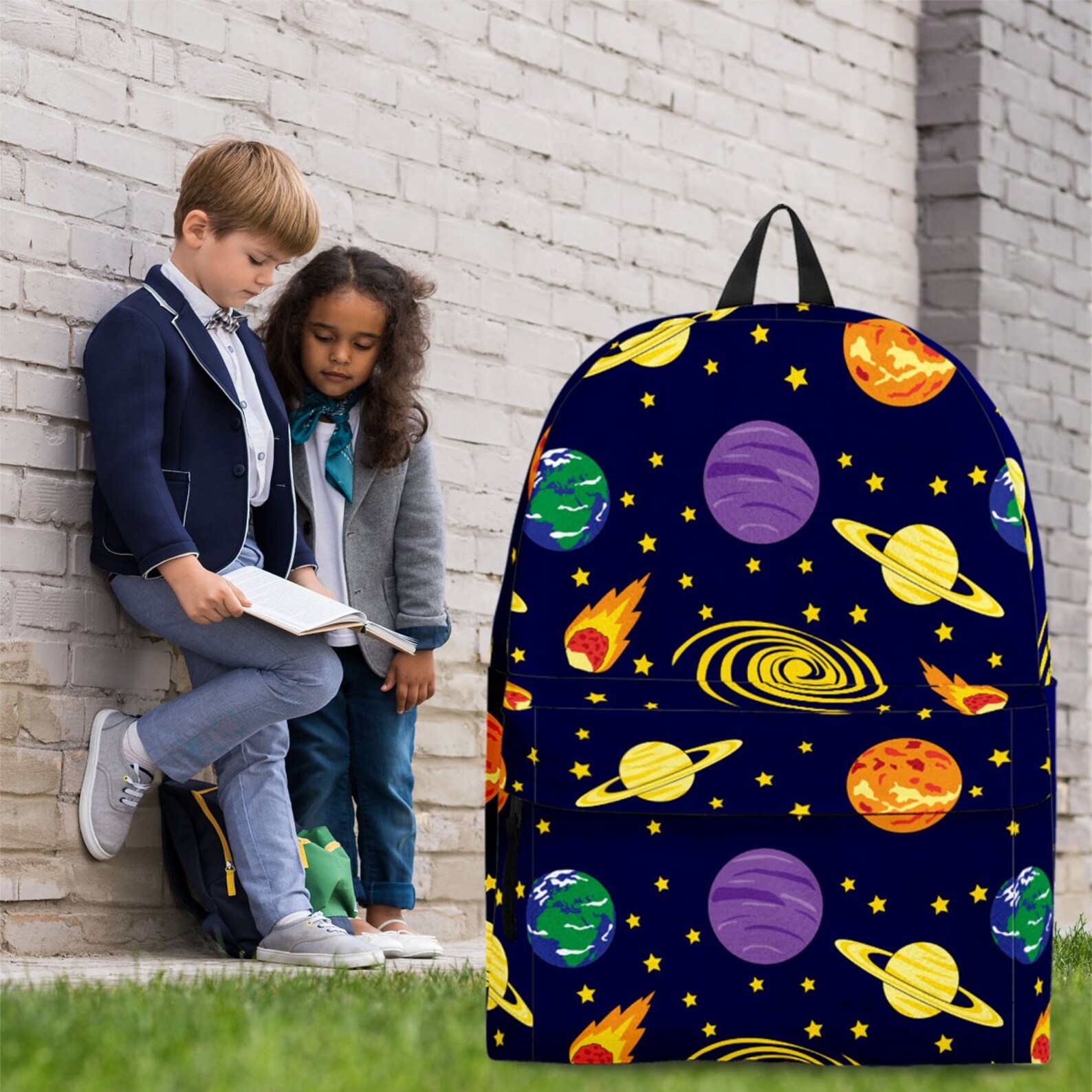 Planets Backpack for Kids Teens and Adults design 1 - Etsy