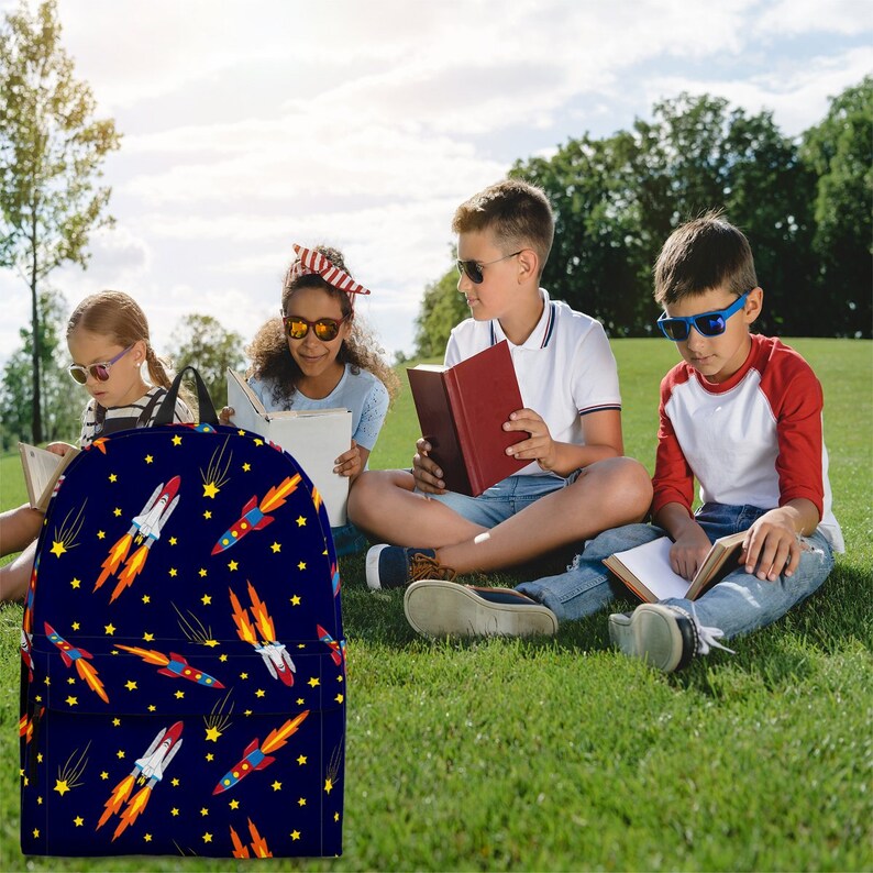 Space Rockets Backpack for Kids Teens and Adults design 1 - Etsy