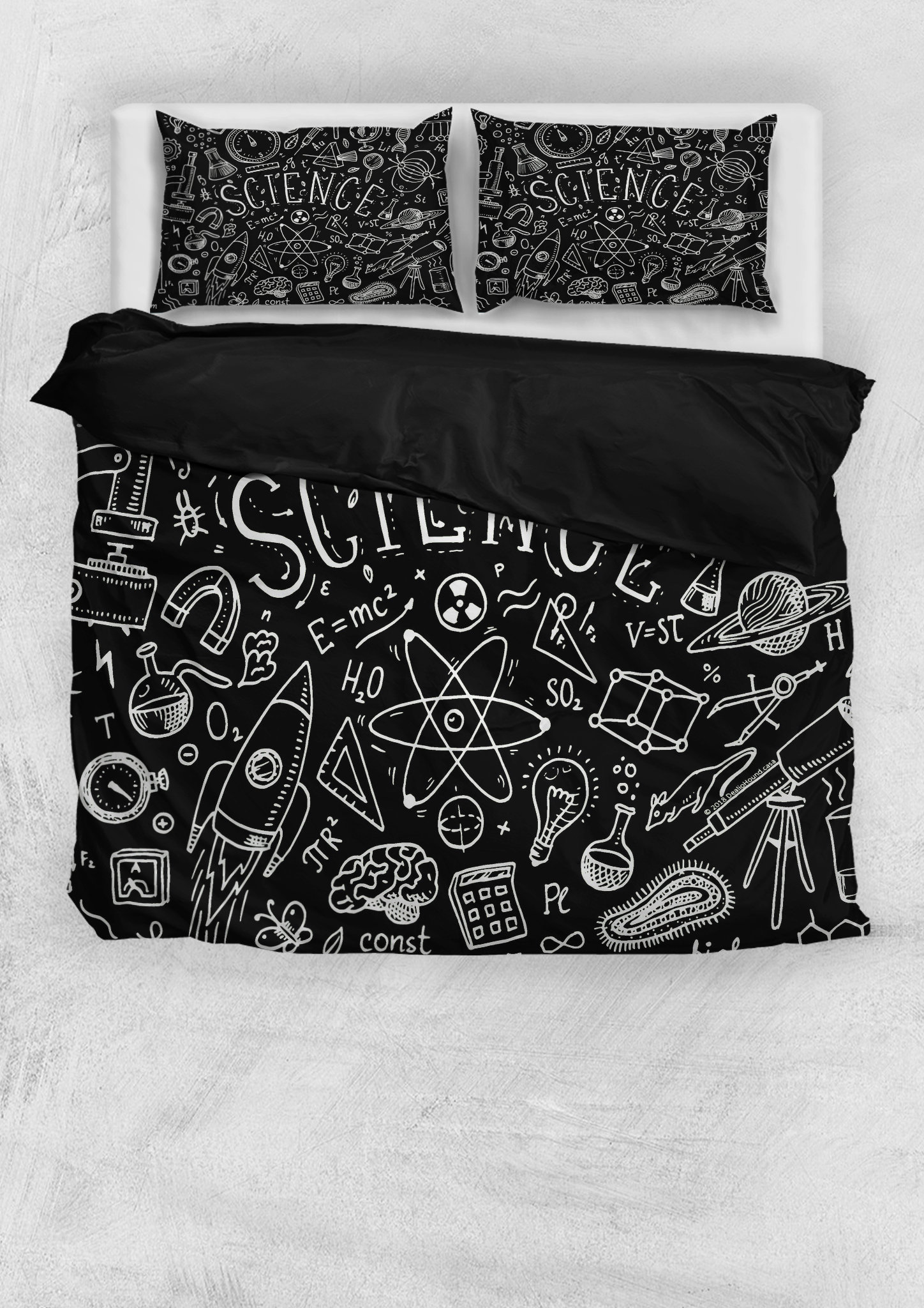 Science Chalkboard Bedding Set With Duvet Cover and 2 Pillow | Etsy