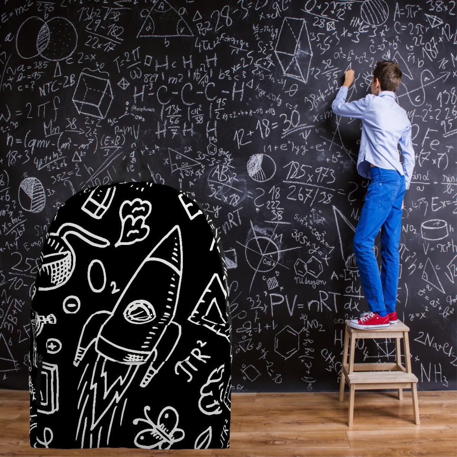 Science Chalkboard Design 1 Backpack for Kids Teens and - Etsy
