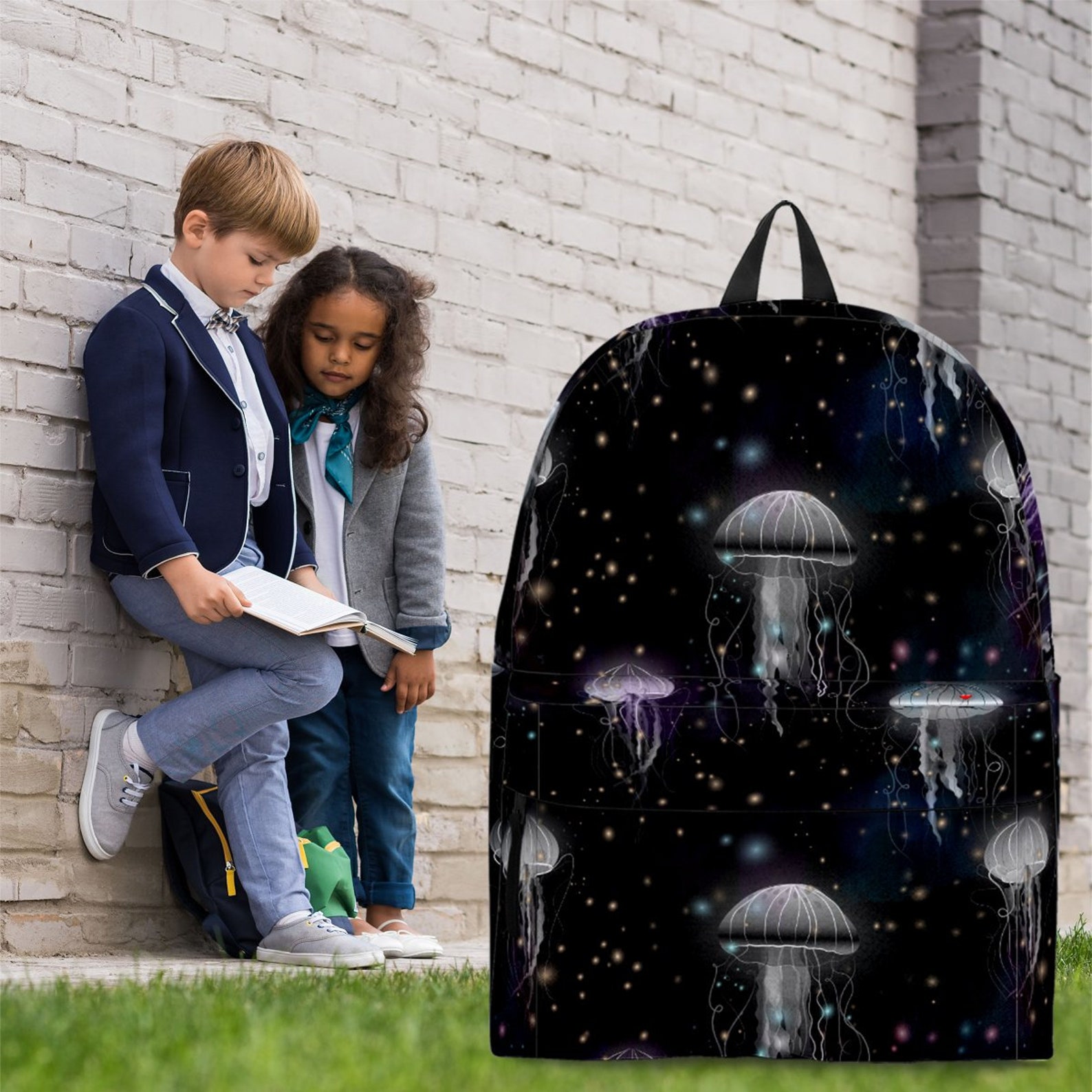 Sea Life Collection Jellyfish design 3 Backpack for Kids, Teens, and ...