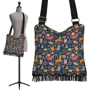 Wildlife Collection Forest Animals Cross-body Boho Handbag - Etsy