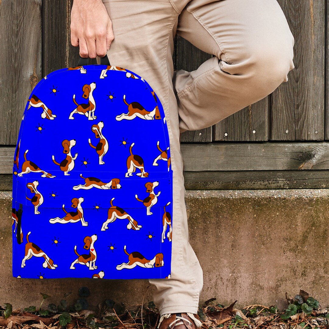 Yoga Dogs Backpack for Kids, Teens, and Adults blue Great Gift for ...