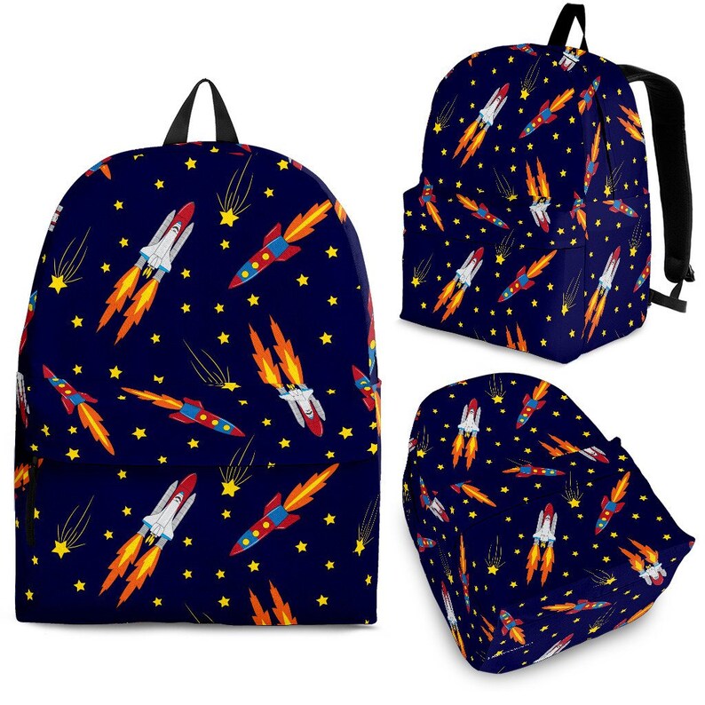 Space Rockets Backpack for Kids Teens and Adults design 1 - Etsy