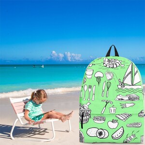 Summer Activities Design 1 Backpack for Kids, Teens, and Adults green ...