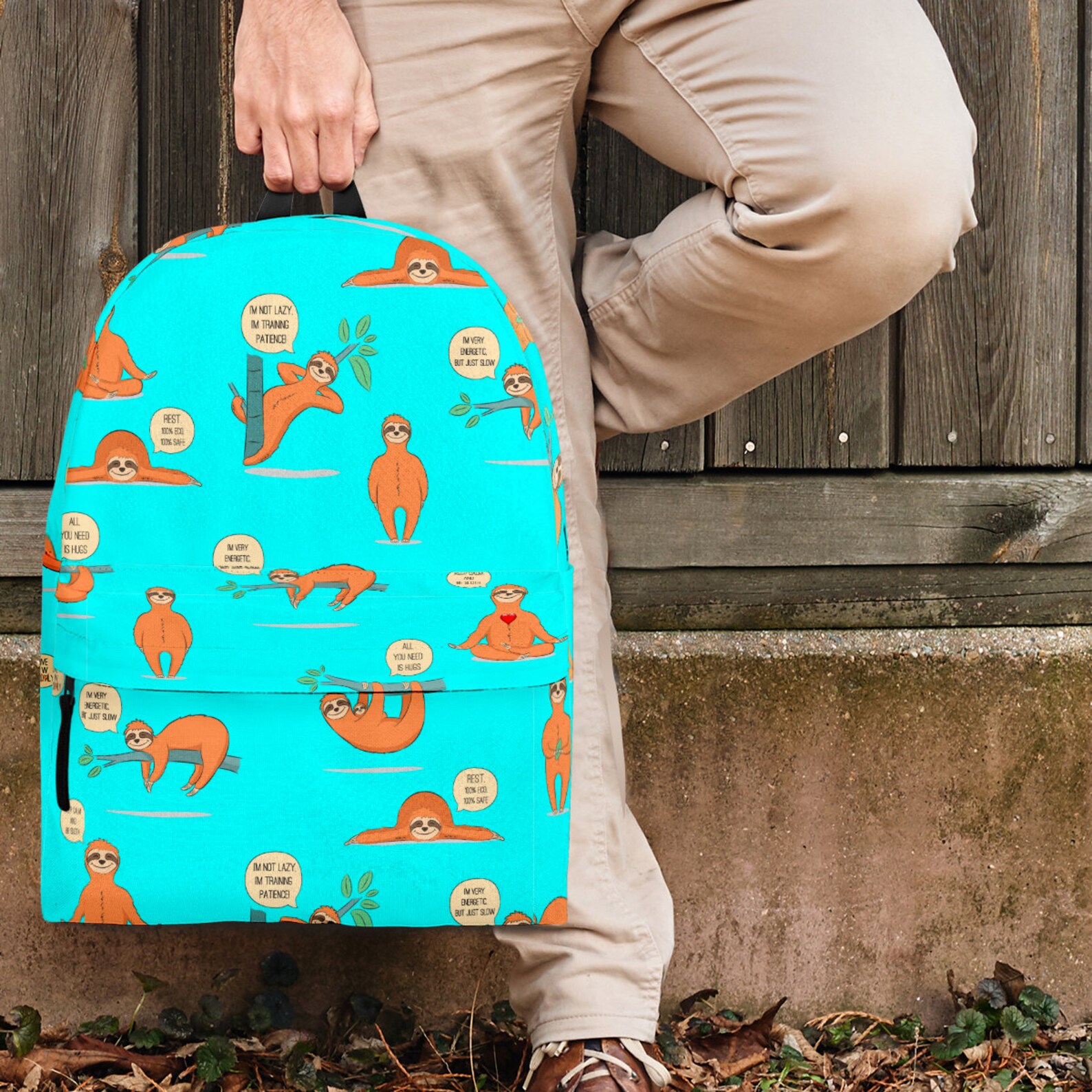 Wildlife Collection Lazy Sloths cyan Backpack for Kids - Etsy