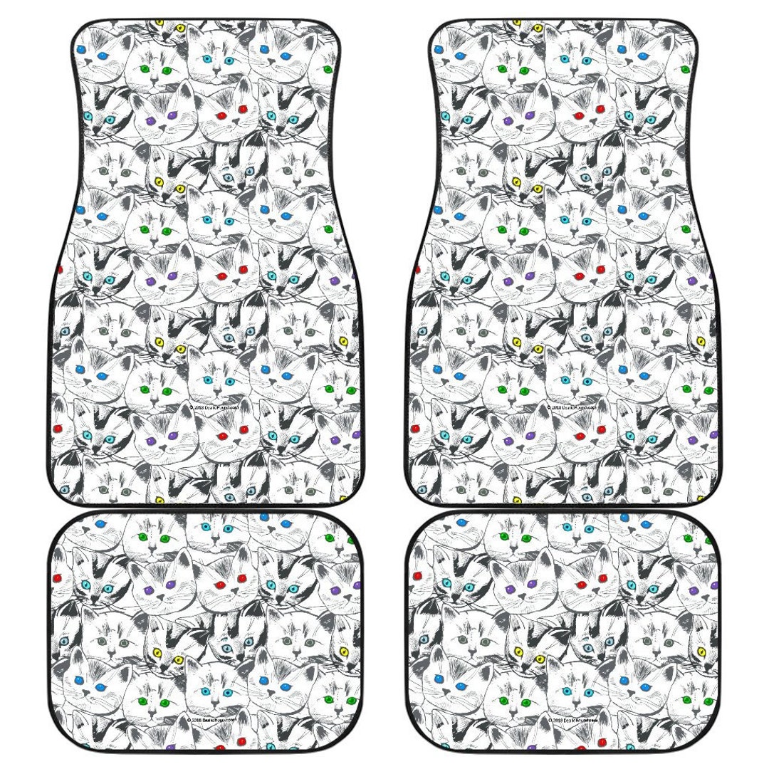 Cats Galore Car Floor Mats Set (2 X Front, 2 X Back) - Great Gift for ...