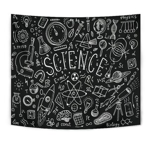 Science Chalkboard Design 1 Hanging Tapestry / Wall Art Decor - Etsy