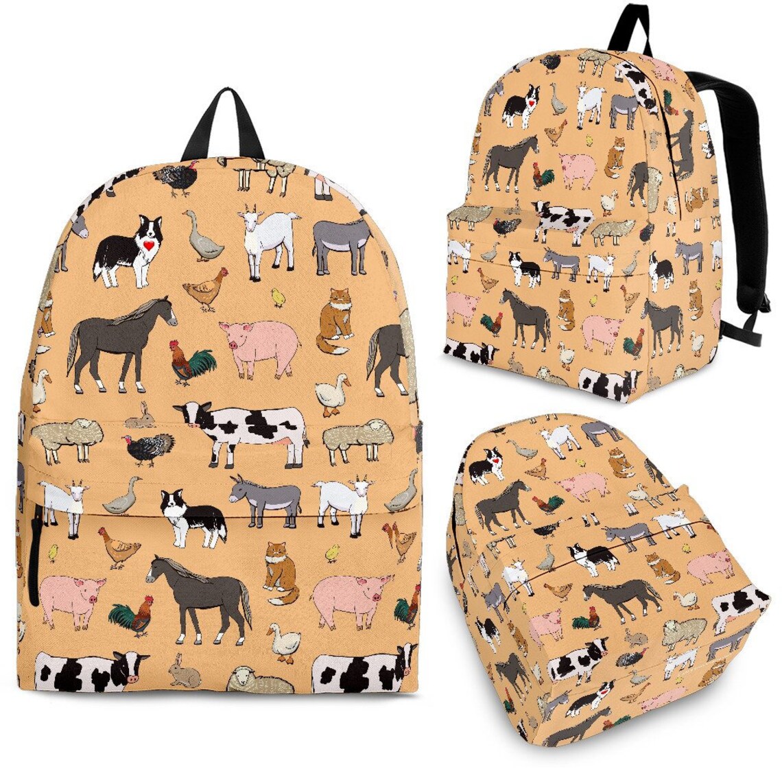 Farm Animals Design 1 Backpack for Kids Teens and Adults - Etsy