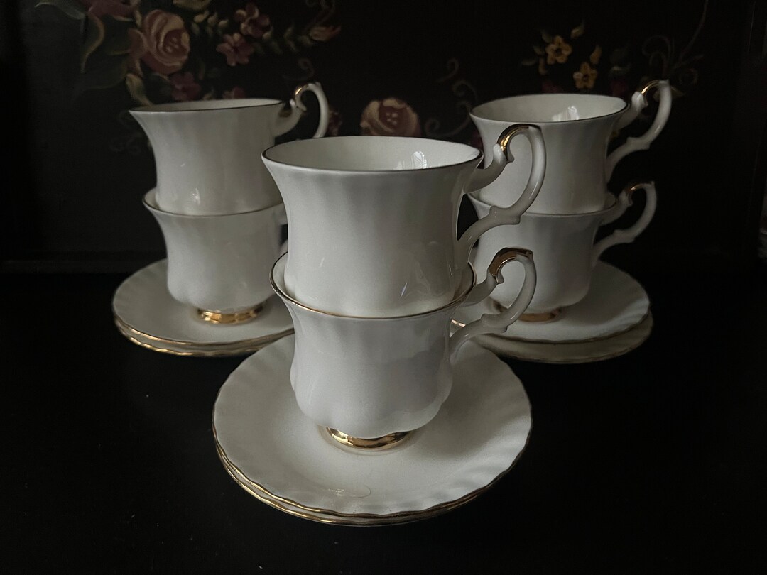 Royal Albert, Val D'or, Vintage Ladies Cups and Saucers, Set of 6 ...
