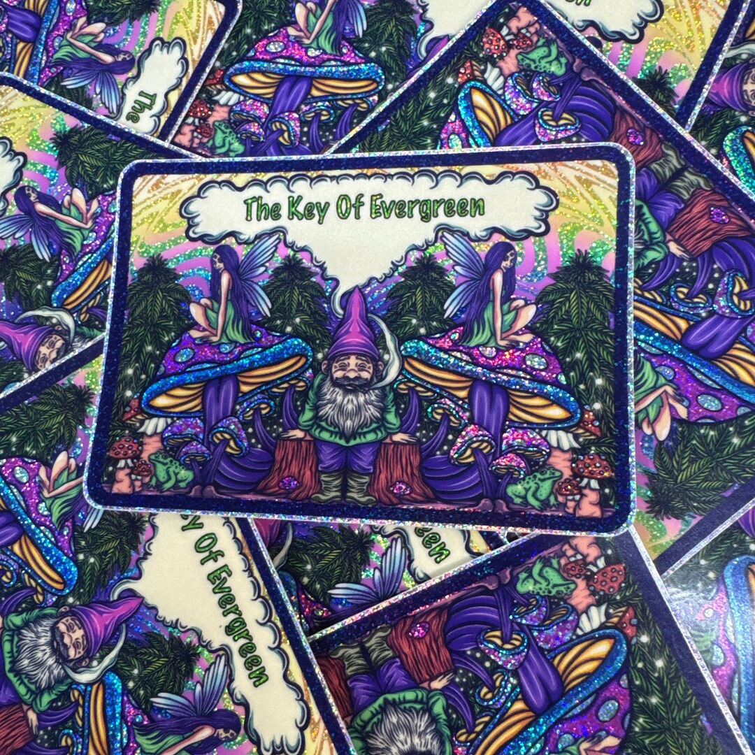 Trippy Gnome 420 Pixie Dust Sticker 4 Waterproof Vinyl - Etsy