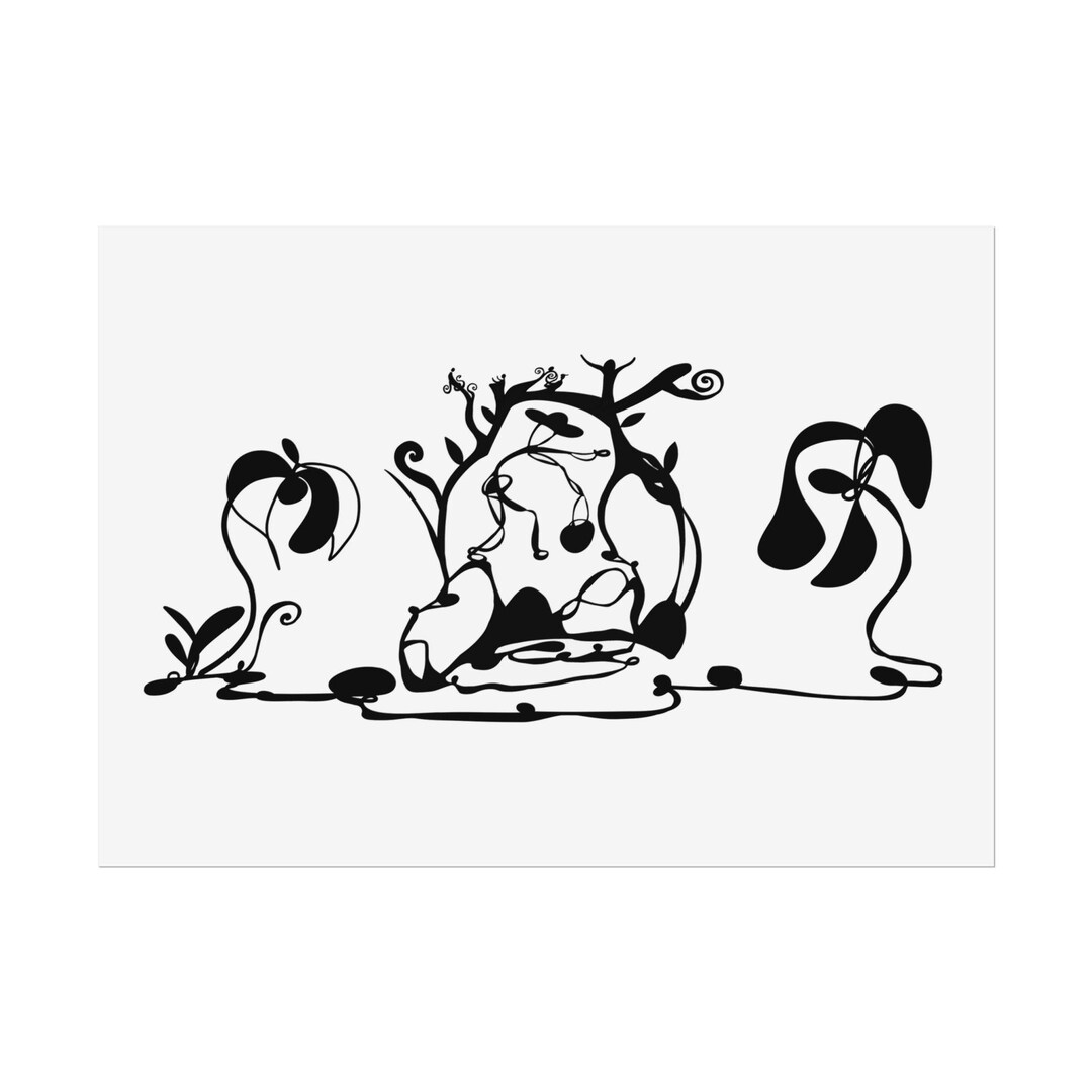 Leap of Faith, 5 X 7 Inch Black and White Line Art - Etsy