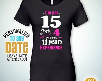 15th birthday shirt | Etsy