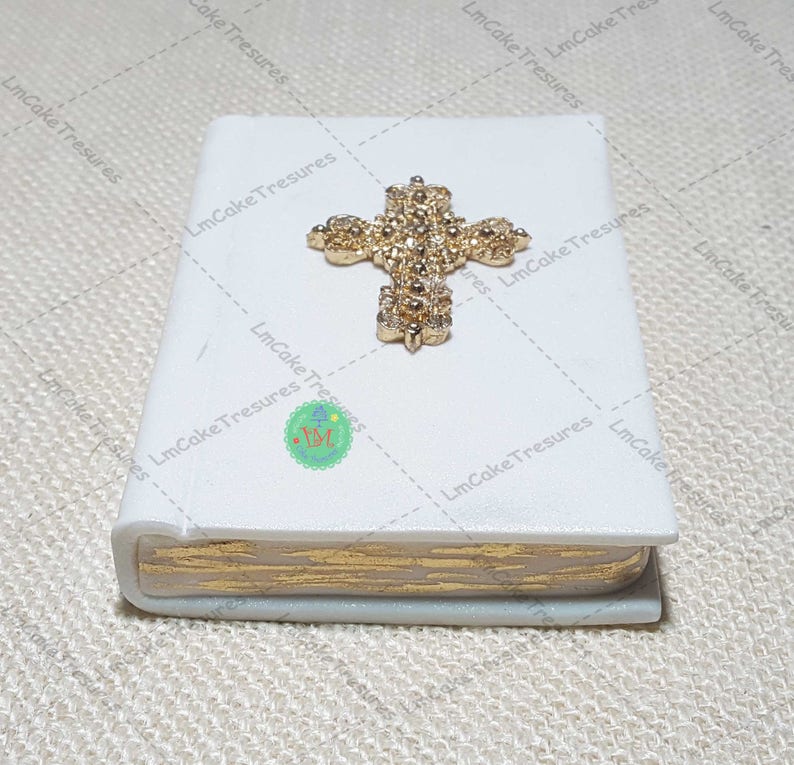 Fondant Bible Cake Topper Bible Cake Topper First Communion - Etsy