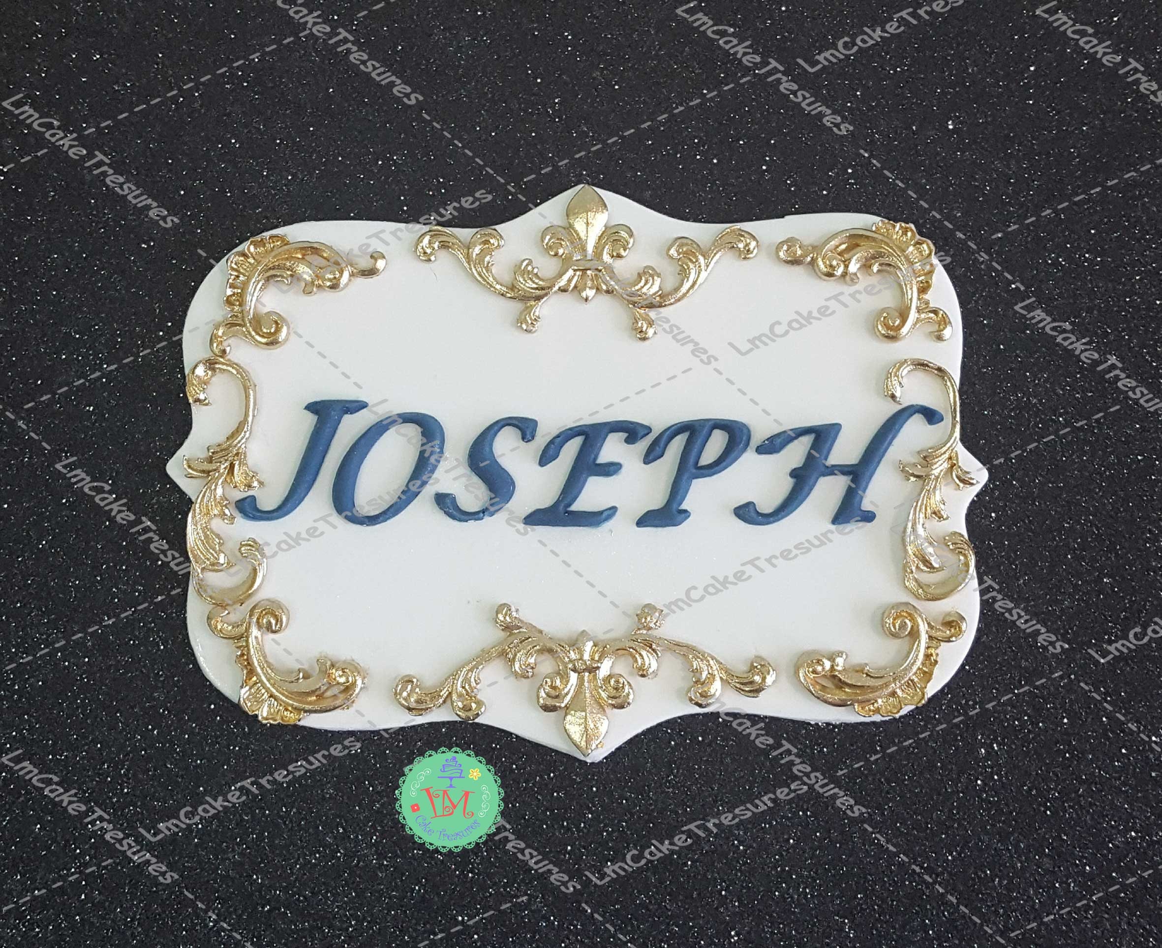 Baroque Fondant Plaque Cake's Fondant Plaque Any | Etsy