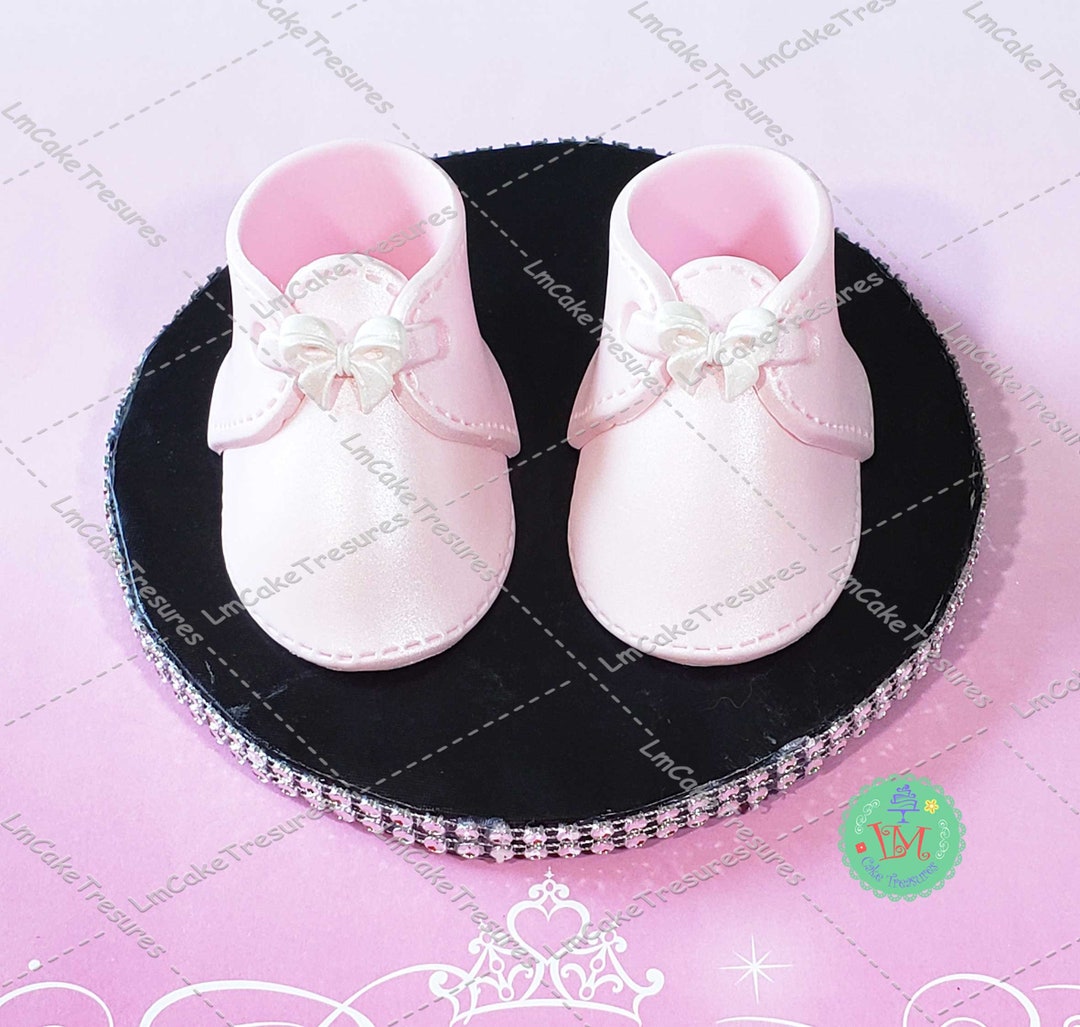 Baby Booties Cake Topper Fondant Baby Booties Fondant Baby - Etsy