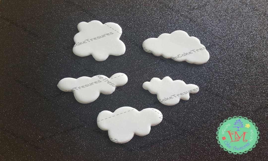 Fondant Cushion Clouds Sugar Clouds Fondant Clouds - Etsy