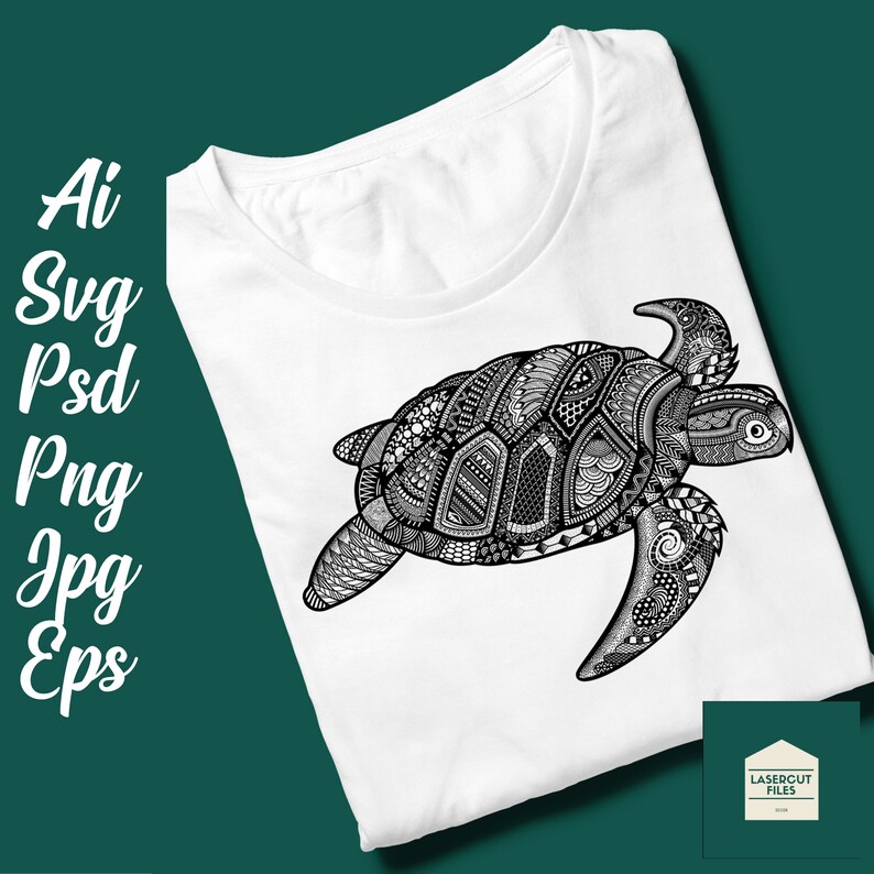 Turtle Svg Sea Turtle Svg Sea Turtle Mandala SVG Turtle - Etsy