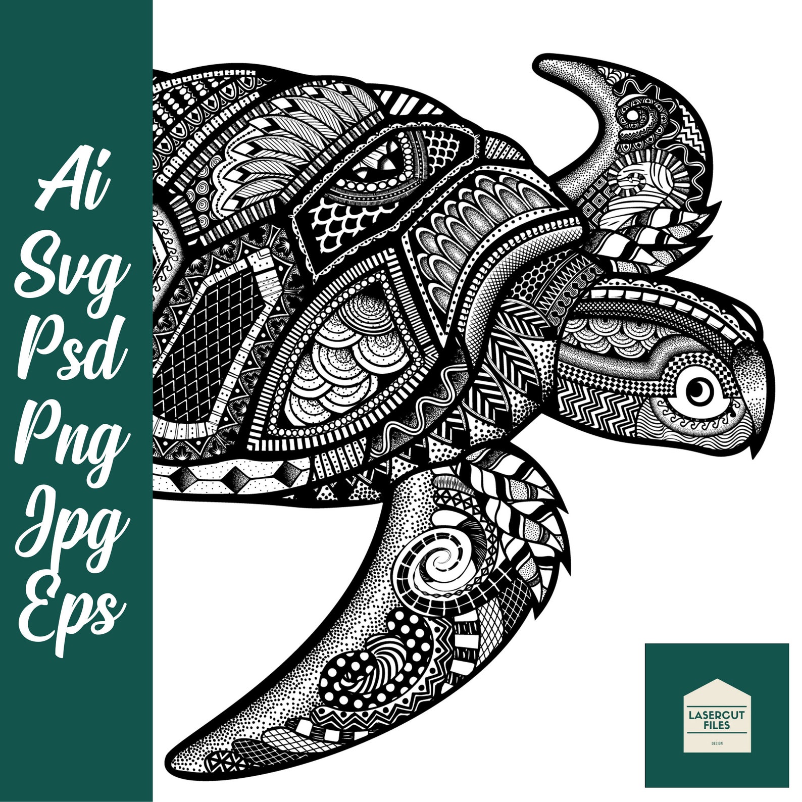 Turtle Svg Sea Turtle Svg Sea Turtle Mandala SVG Turtle - Etsy
