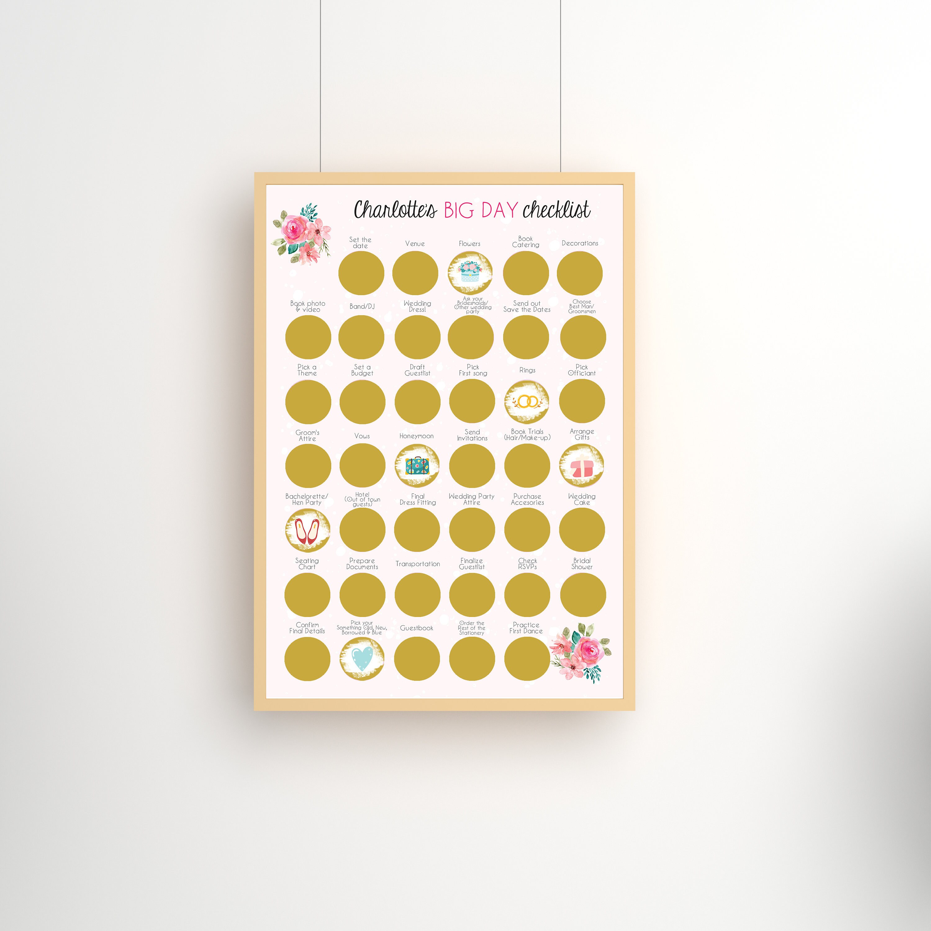 Wedding Scratch off Poster Personalised Wedding Scratch - Etsy