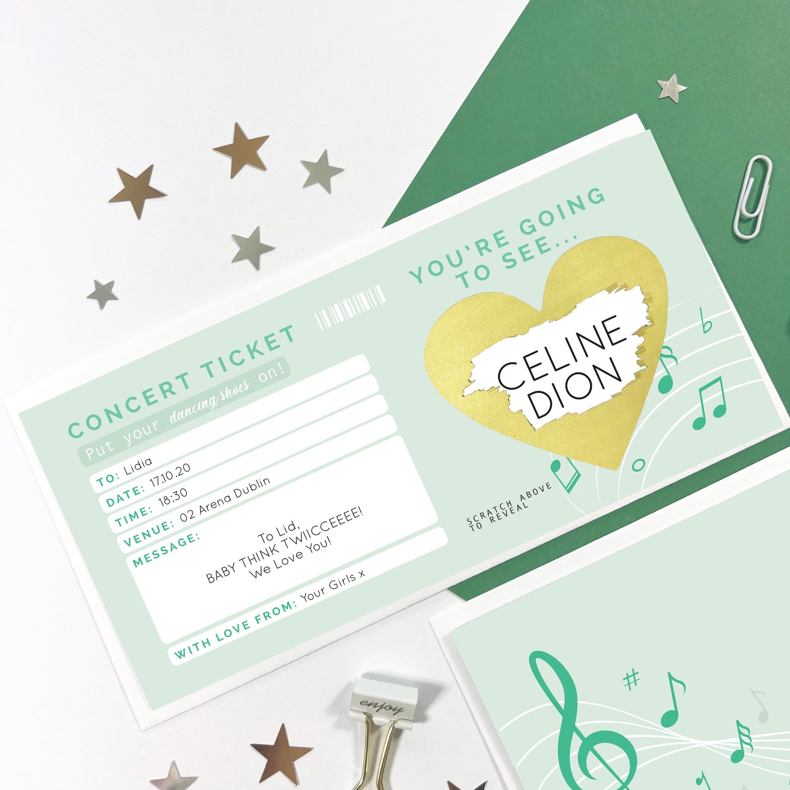 Surprise Concert Ticket Scratch Card Surprise Event Gig - Etsy