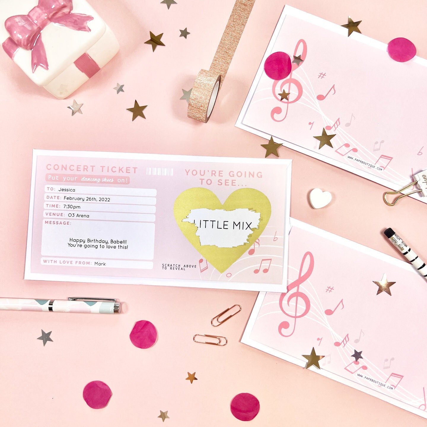 Surprise Concert Ticket Scratch Card Surprise Event Gig | Etsy