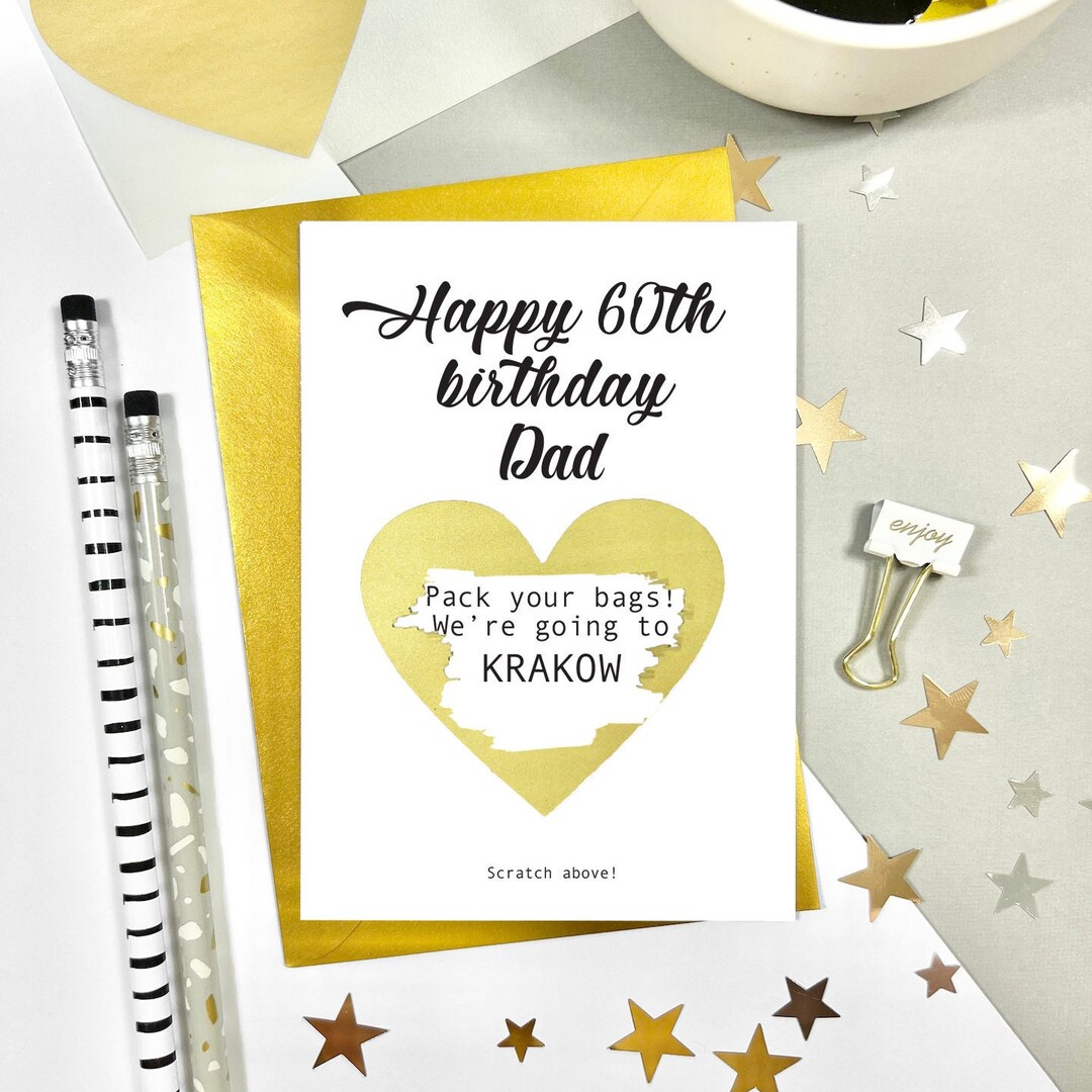 Surprise Trip Reveal Scratch Card, Personalised Travel Ticket Card ...