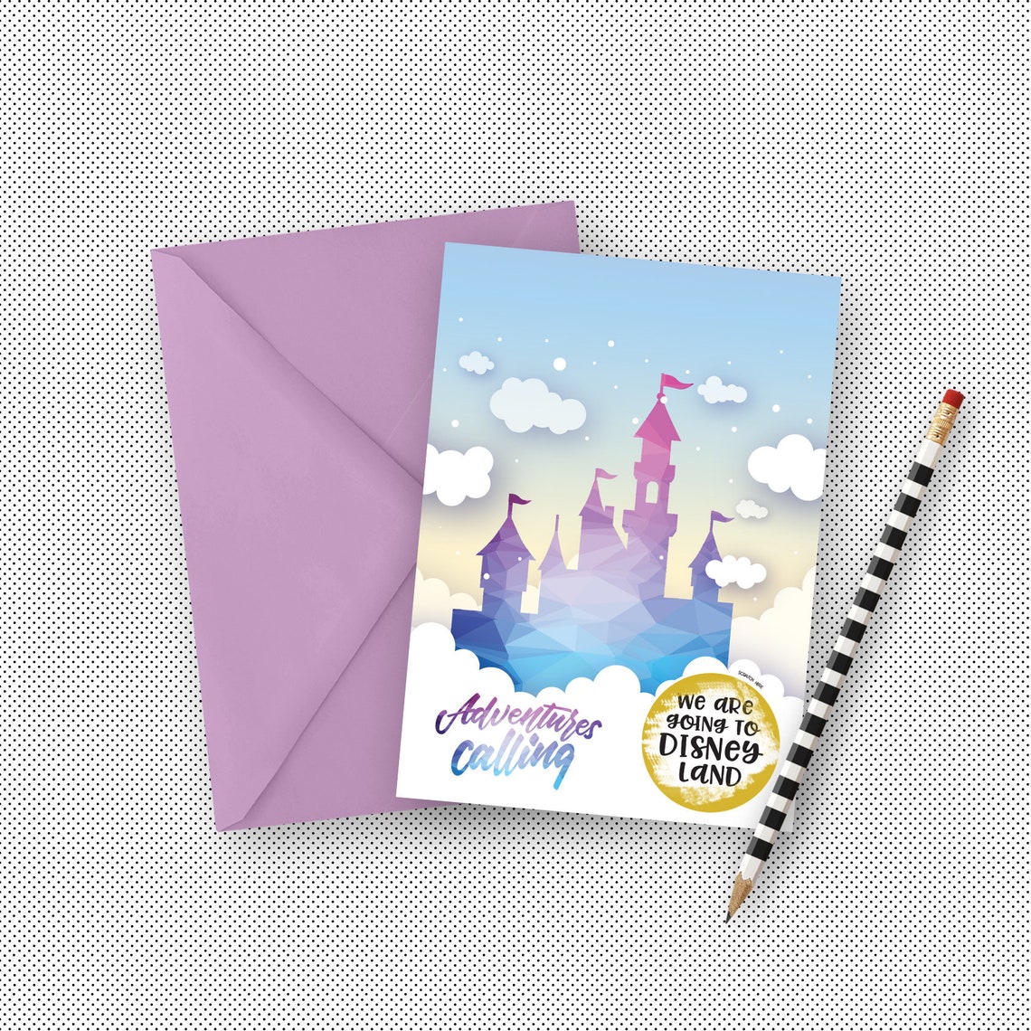 Disney Scratch off Card Disneyworld Surprise Trip Reveal We - Etsy