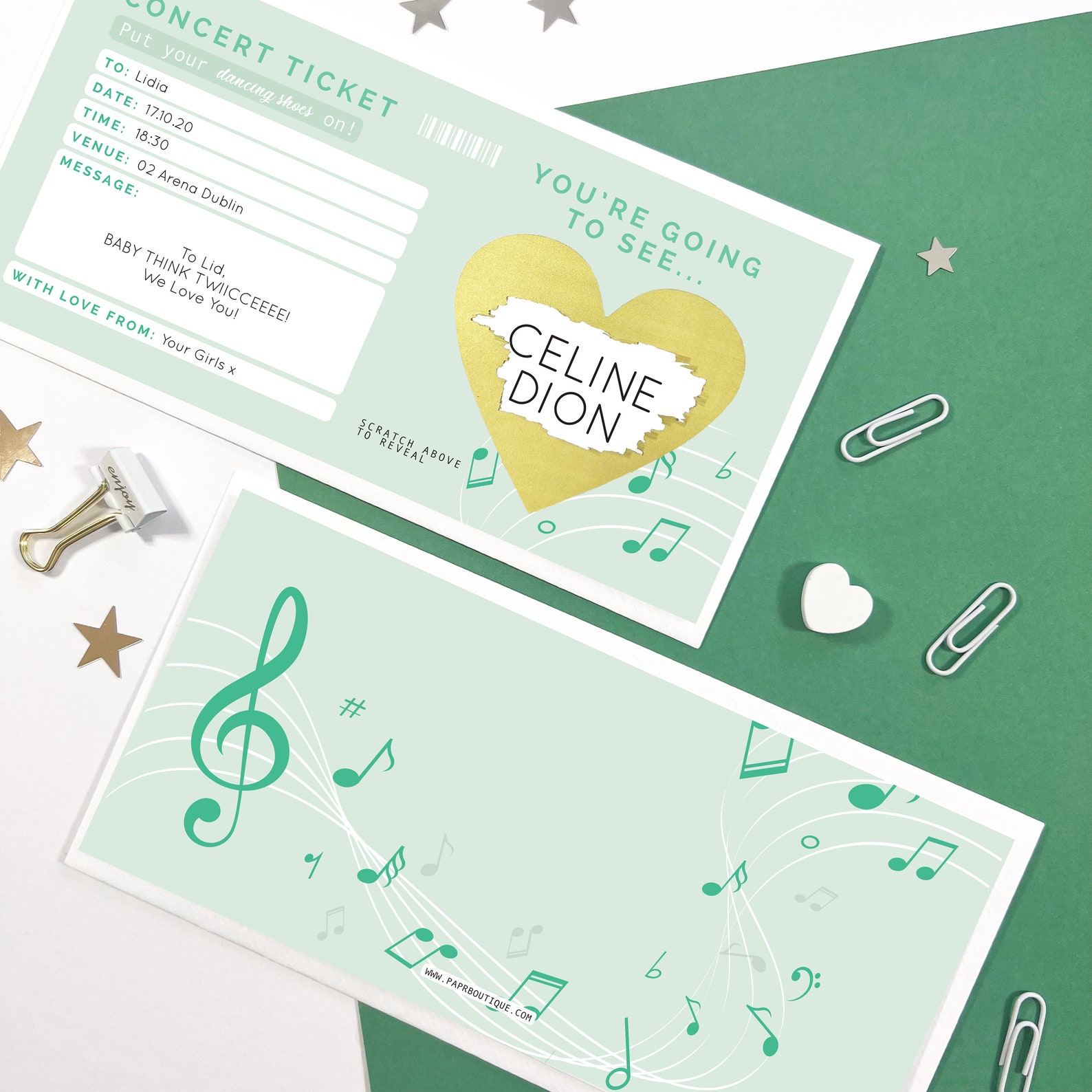 Surprise Concert Ticket Scratch Card Surprise Event Gig | Etsy