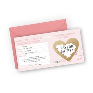 Surprise Concert Ticket Scratch Card, Surprise Event Gig Reveal Card ...