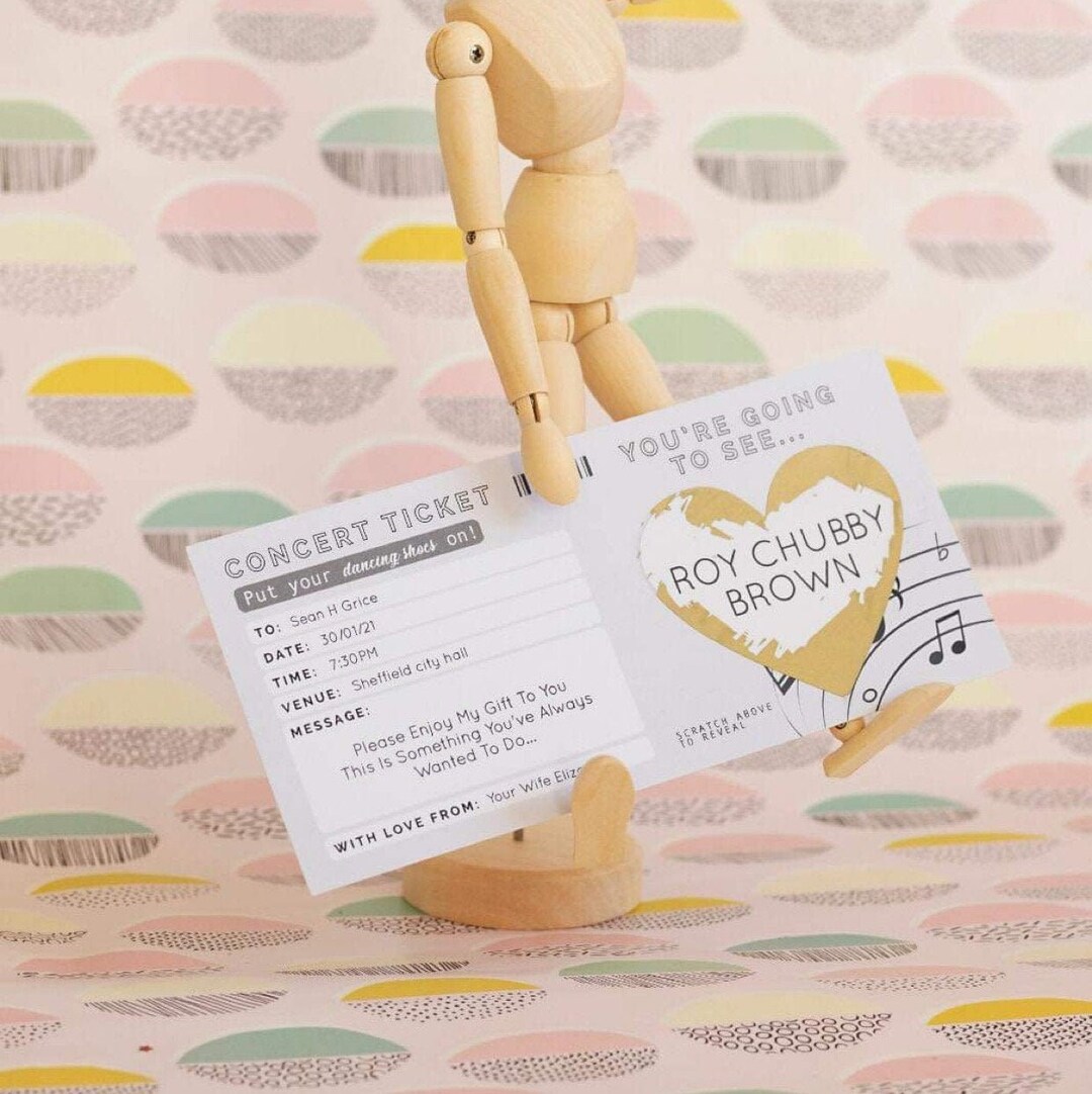 Surprise Concert Ticket Scratch Card, Surprise Event Gig Reveal Card ...