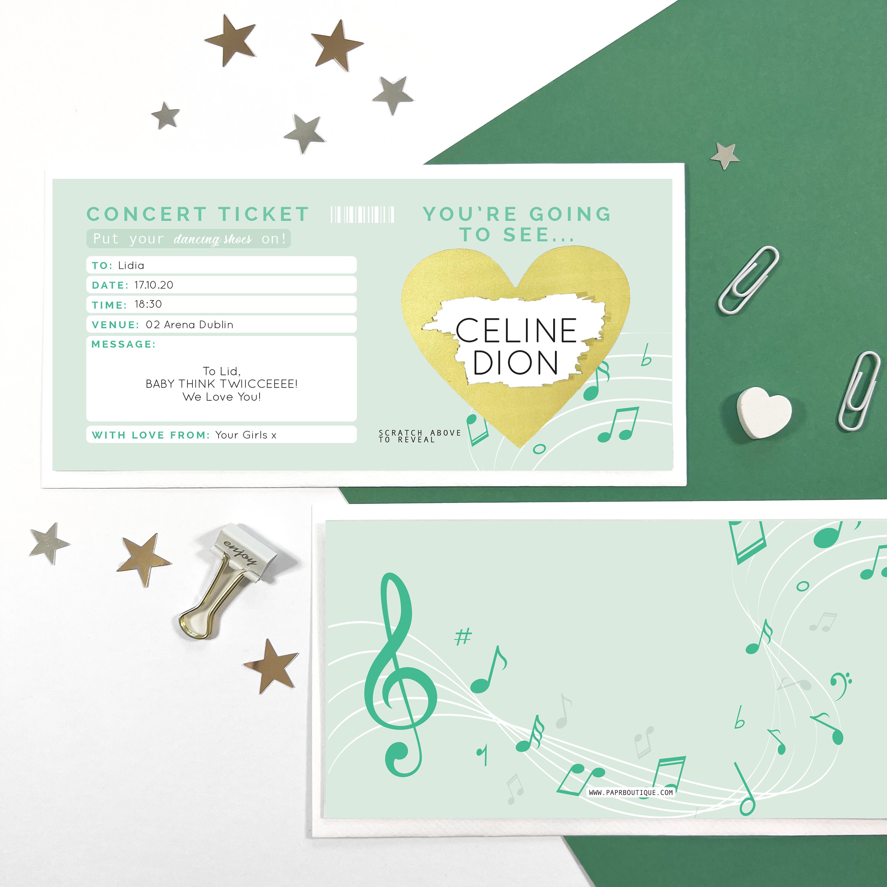 Surprise Concert Ticket Scratch Card Surprise Event Gig | Etsy