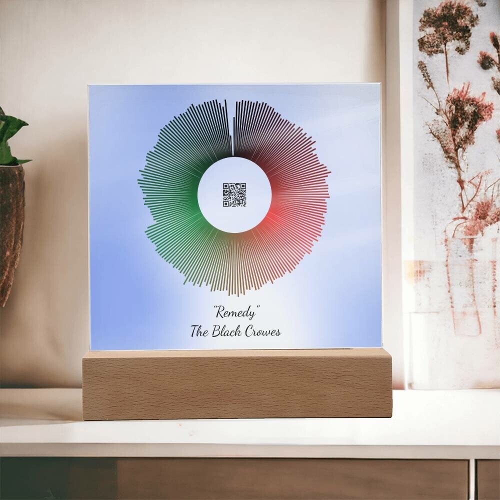 LED Soundwave Plaque With QR Code Custom Song Art - Etsy