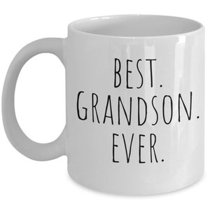 Best Grandson Ever Mug, Grandson Gift, Customizable, Christmas Birthday ...